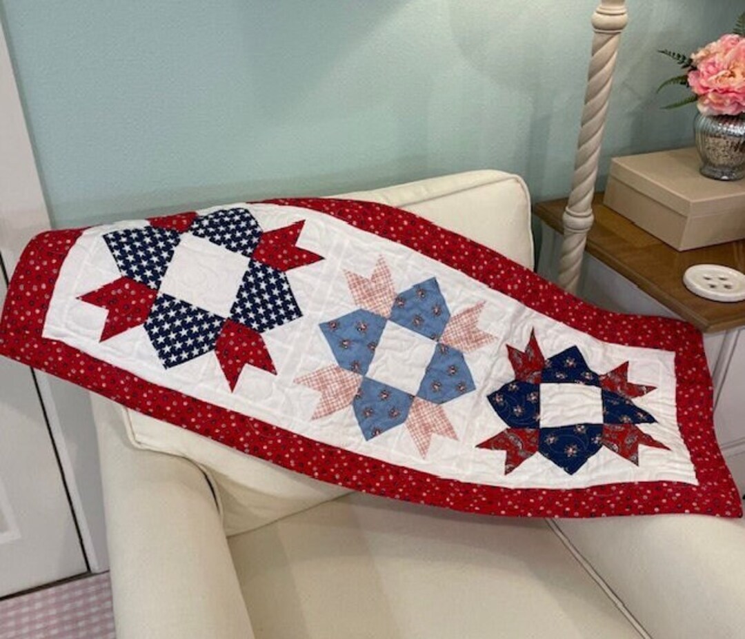 Red, White and Blue Table Runner - Etsy