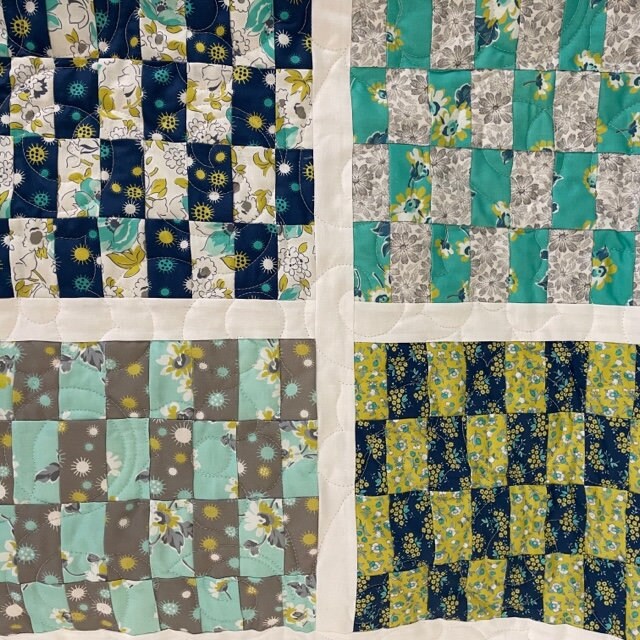 Patchwork Checker Board Quilt Handmade - Etsy