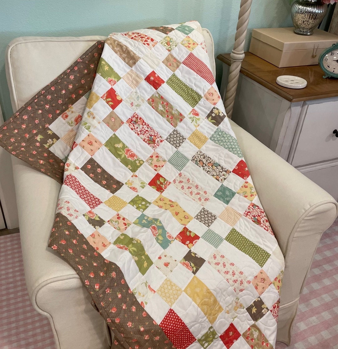 Floral Patchwork Handmade Quilt - Etsy