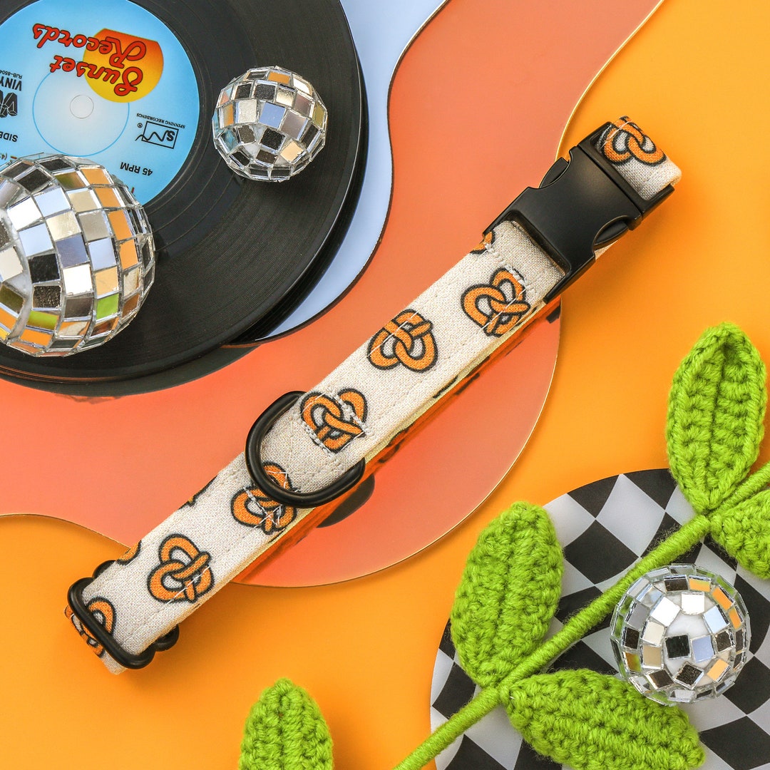 Pretzel Dog Collar, Funny Food Custom Dog Collar, Cute Boy Dog Collar ...