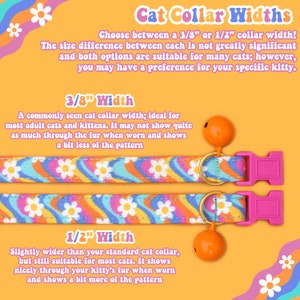 Retro Checkered Cat Collar With Bell, Colorful Male Cat Breakaway ...