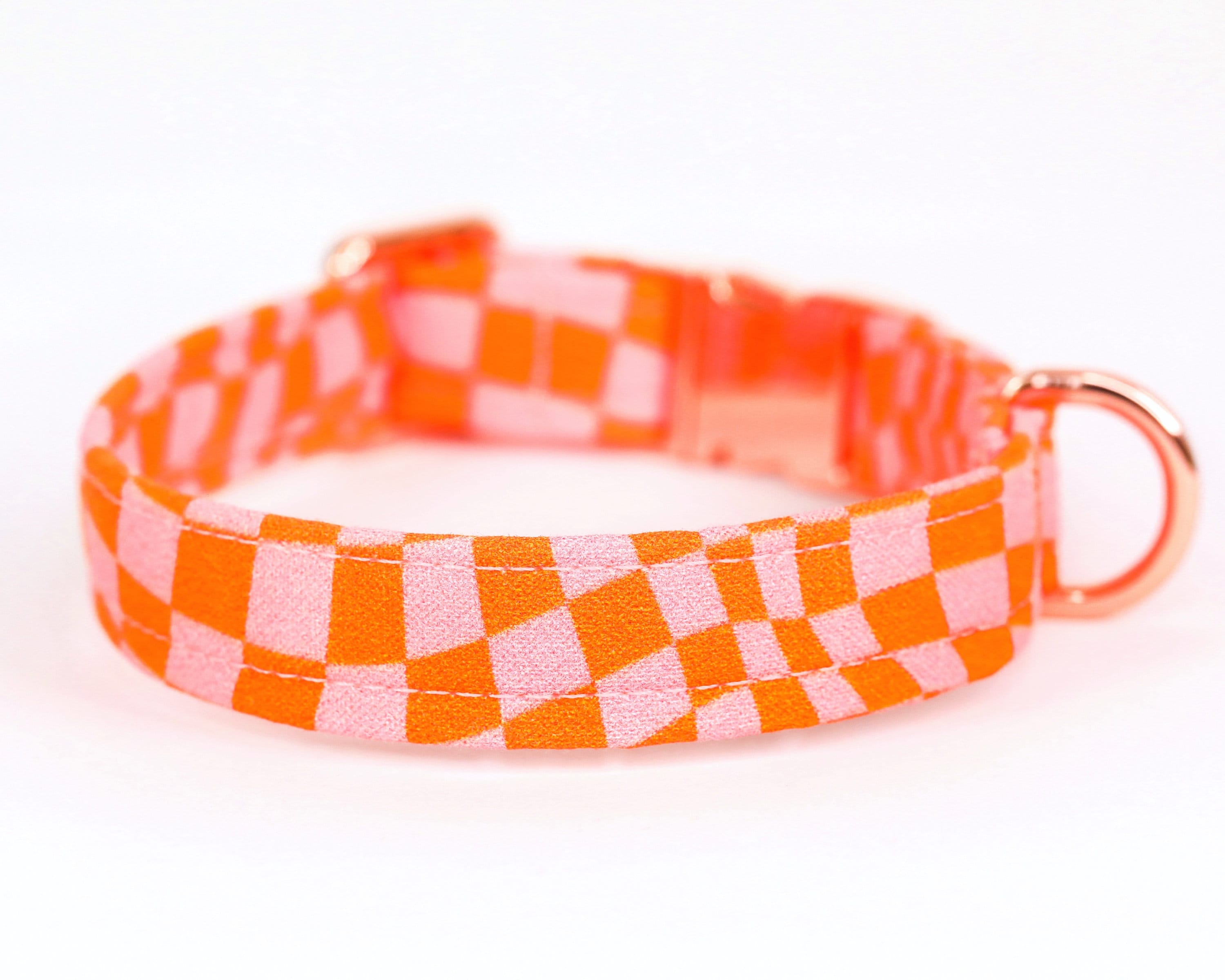 Y2K Checkered Girl Dog Collar Retro Female Puppy Collar - Etsy