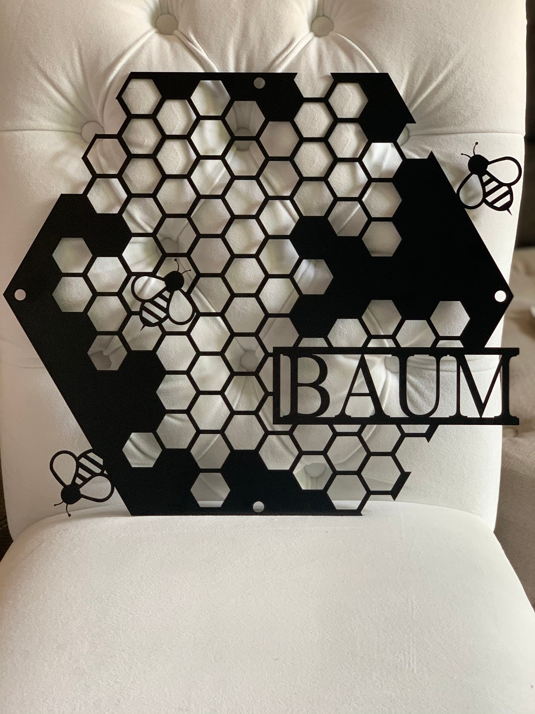Bee Hive - Honey Comb Monogram - Etsy