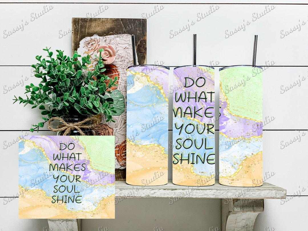 20oz Skinny Tumbler, Quote Design, Digital Design, Glitter Sublimation ...