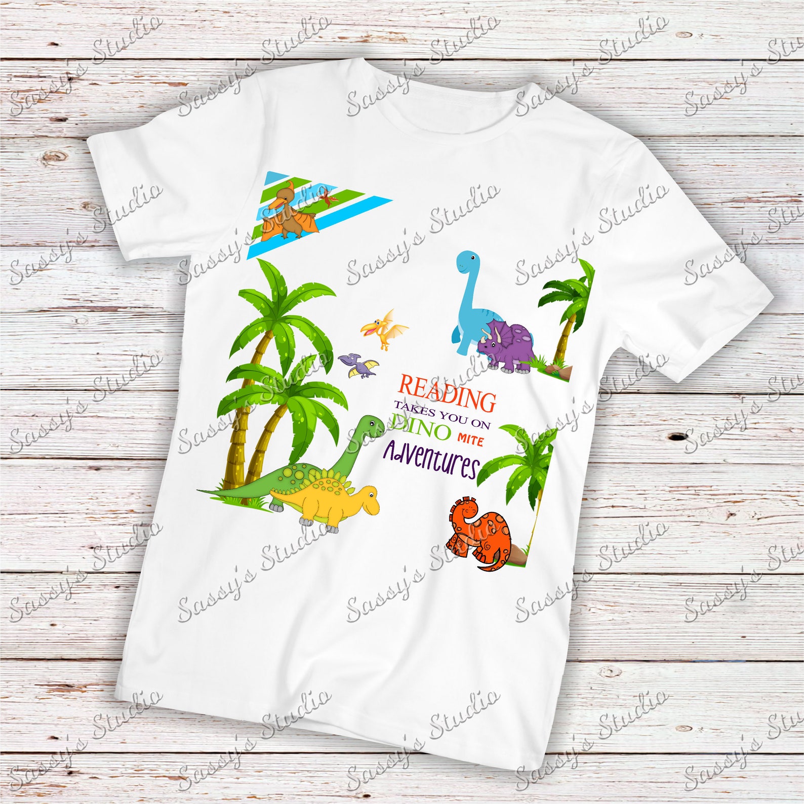 Reading Takes You on A Dino-mite Adventure Dinosaur | Etsy