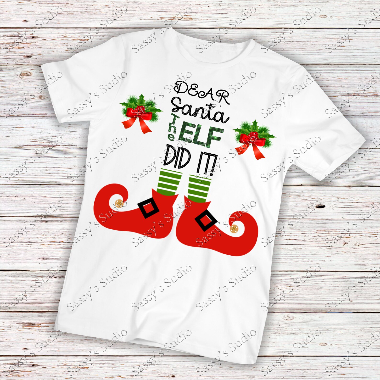 Dear Santa the Elf Did It, Pillow Sublimation, Elf PNG, Christmas Clip ...
