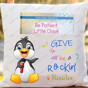 Give It Your All Be A Rockin Reader. Pocket Pillow Sublimation, Music ...