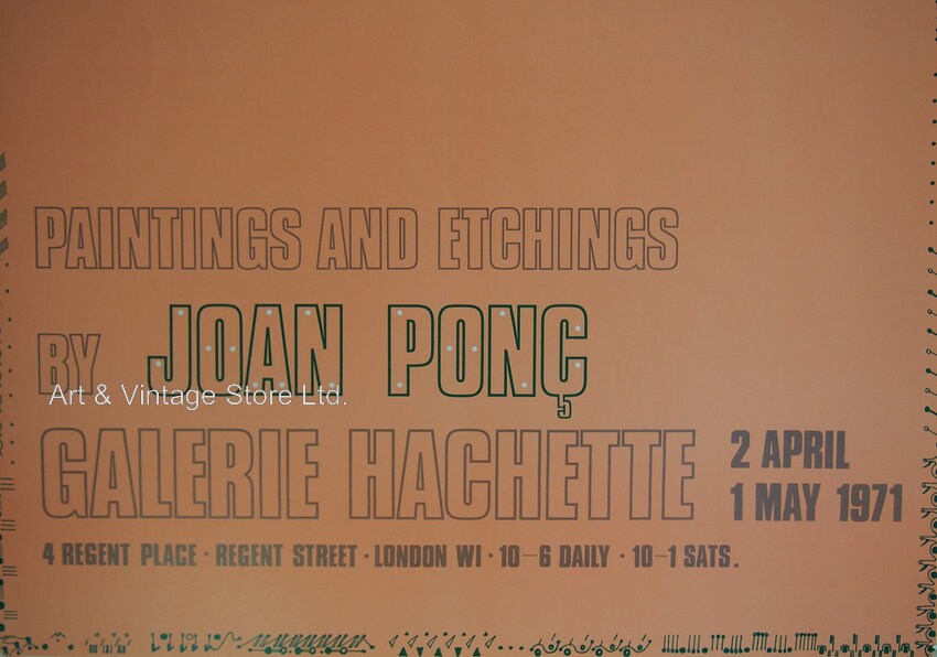 Joan Ponç Original Artist Poster 1971 - Etsy