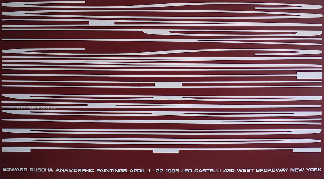 Edward Ruscha – Original Artist Poster 1995 - Etsy