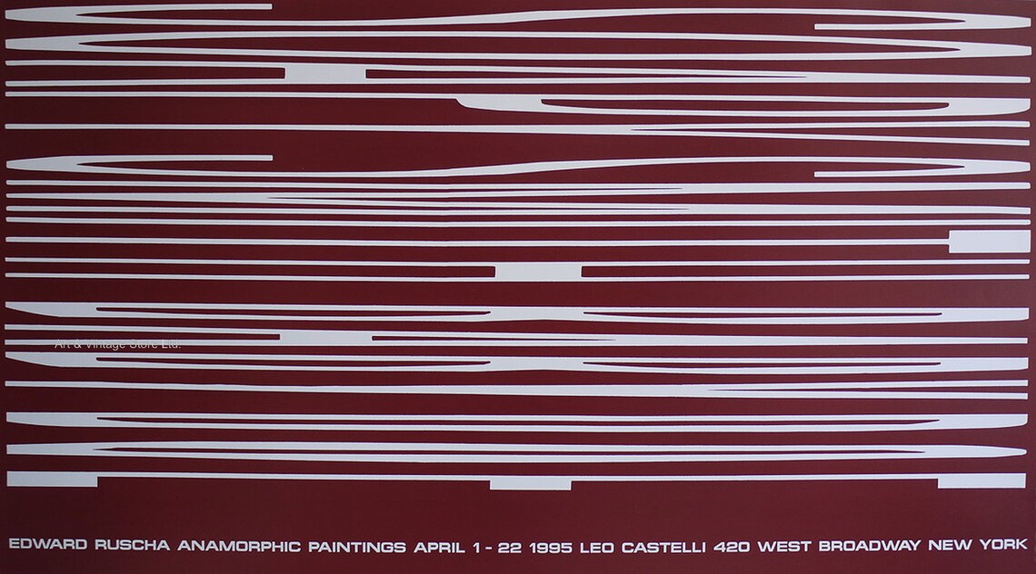 Edward Ruscha – Original Artist Poster 1995 - Etsy