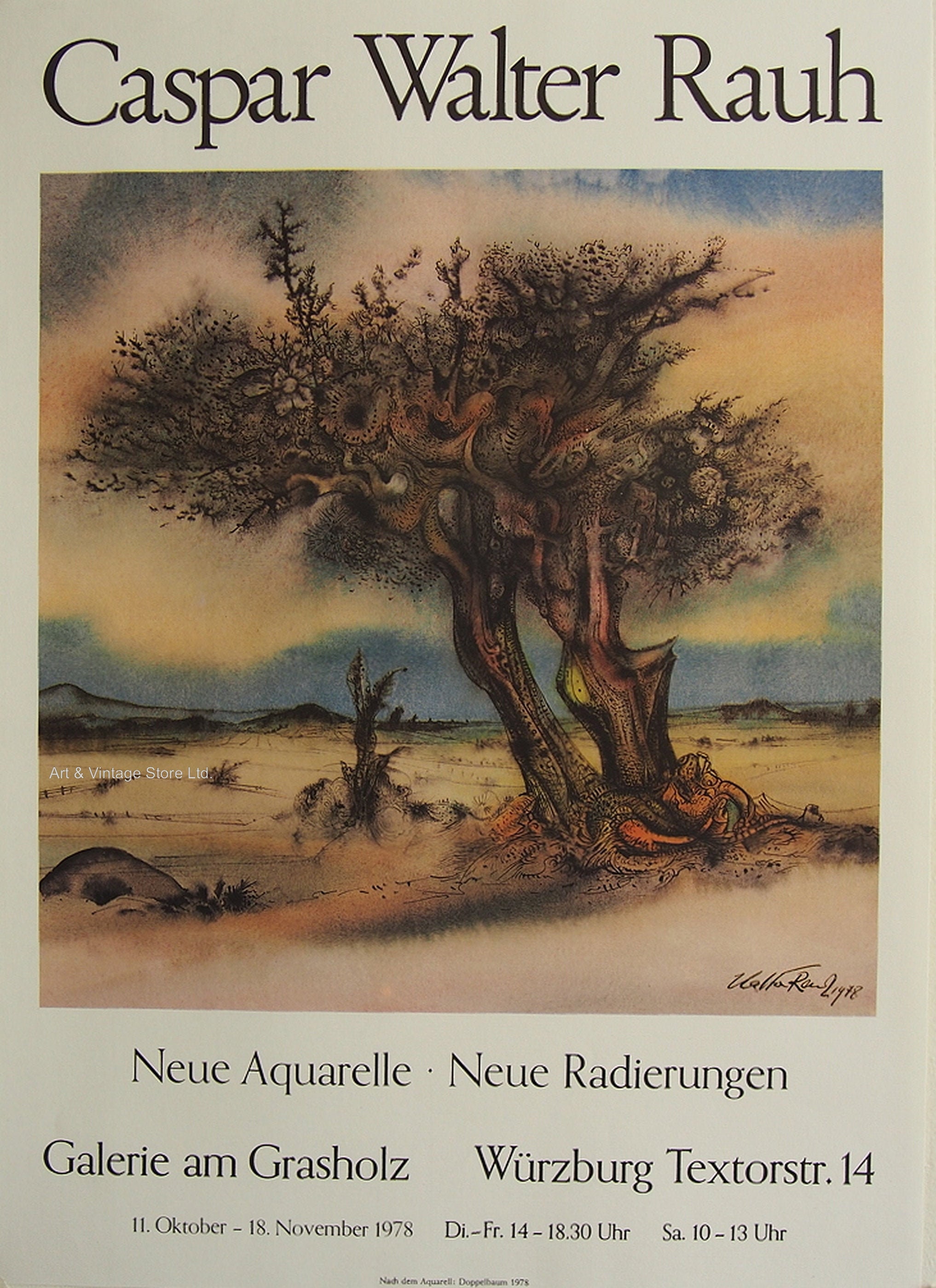 Casper Walter Rauh - Original Artist Poster 1978 - Etsy