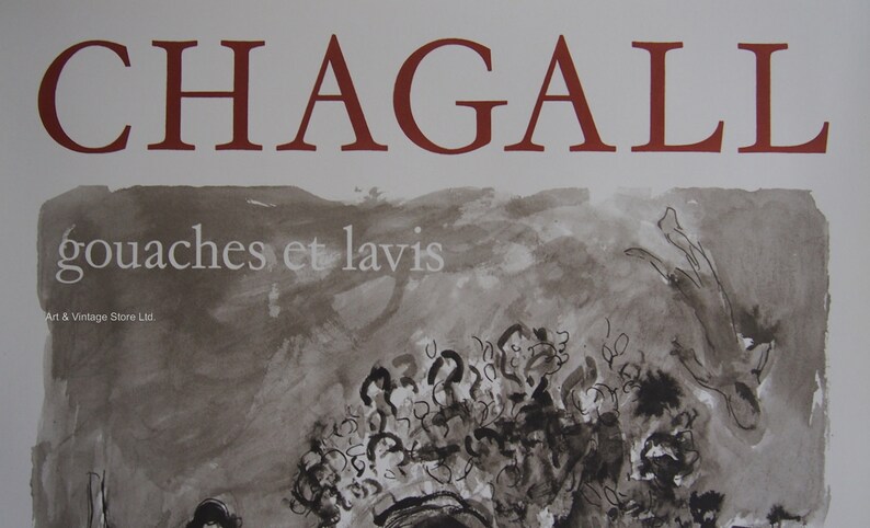 Marc Chagall - Original Artist Poster 1977 - Etsy