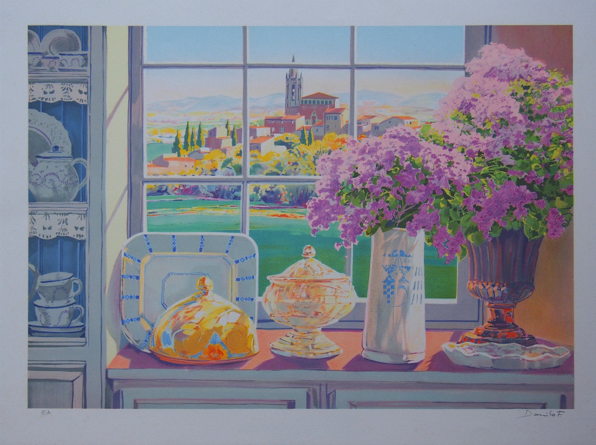 Danilo F Original Lithograph Print 1980's,hand Signed Vintage ...