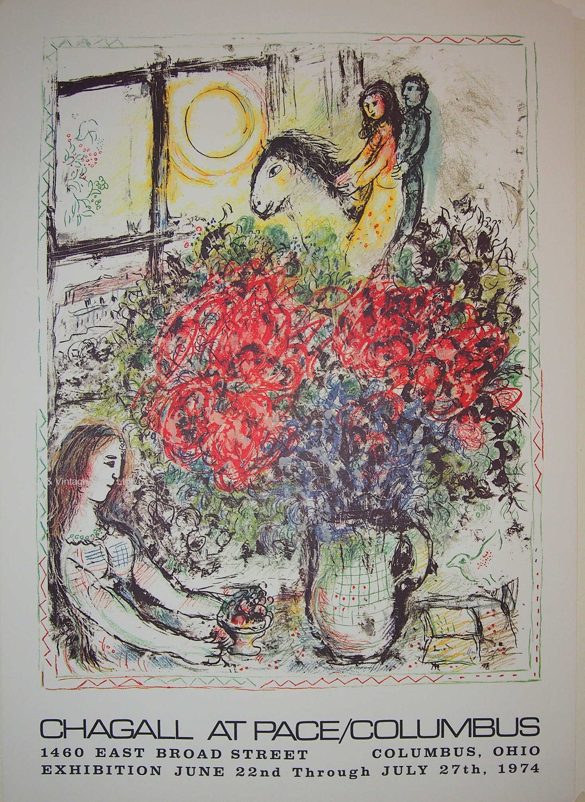 Marc Chagall - Original Artist Poster 1974 - Etsy