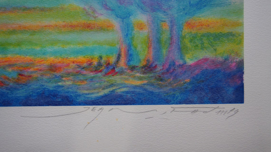 Jean Fernand - Original Hand Signed Lithograph 1980's - Etsy UK