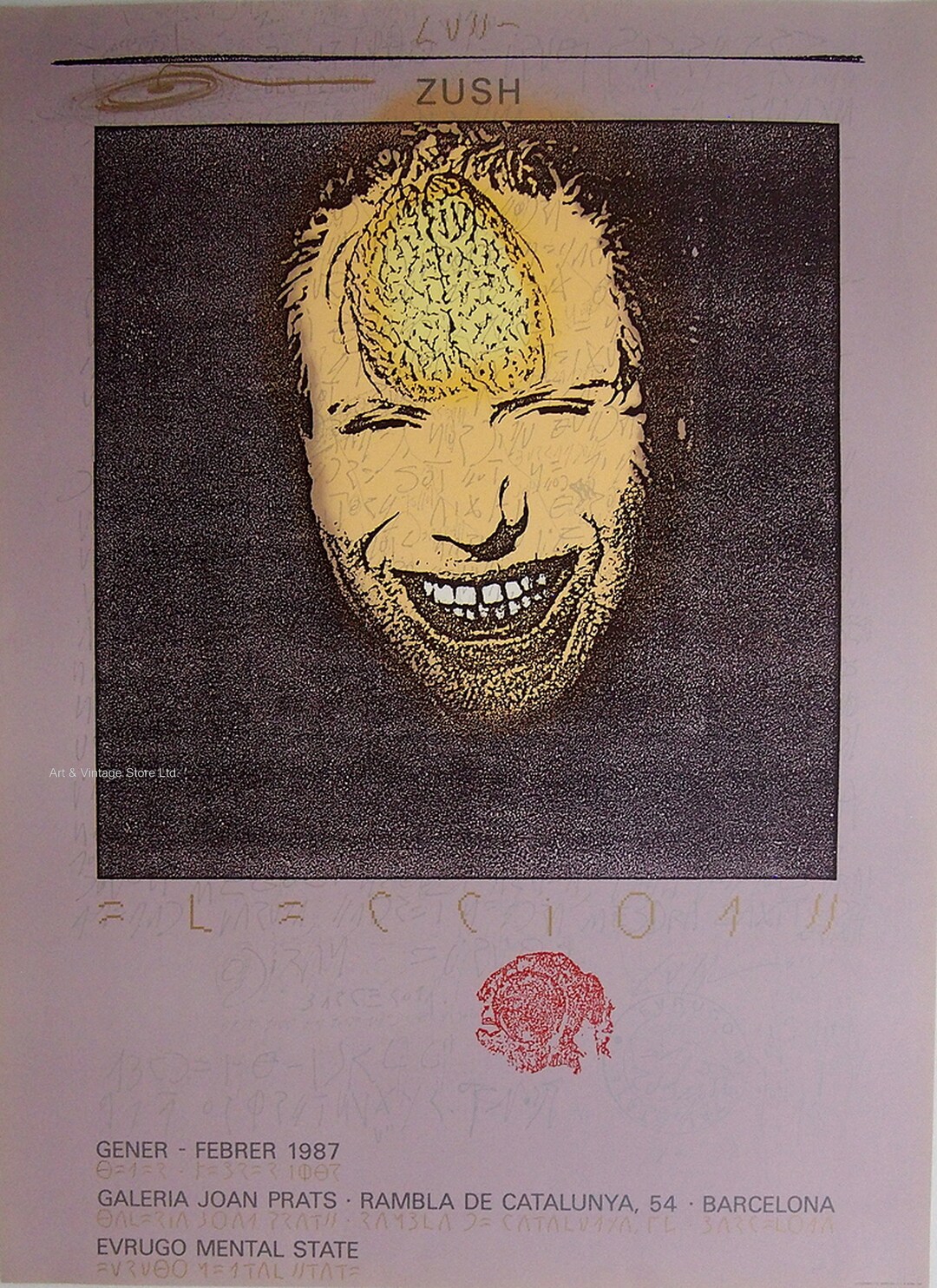 Zush - Original Artist Poster 1987 - Etsy