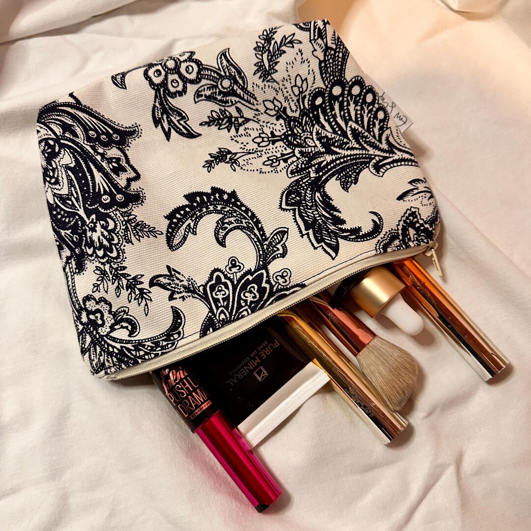 Vintage-inspired Handmade Cosmetic Bag | Retro Chic Pouch for Makeup ...