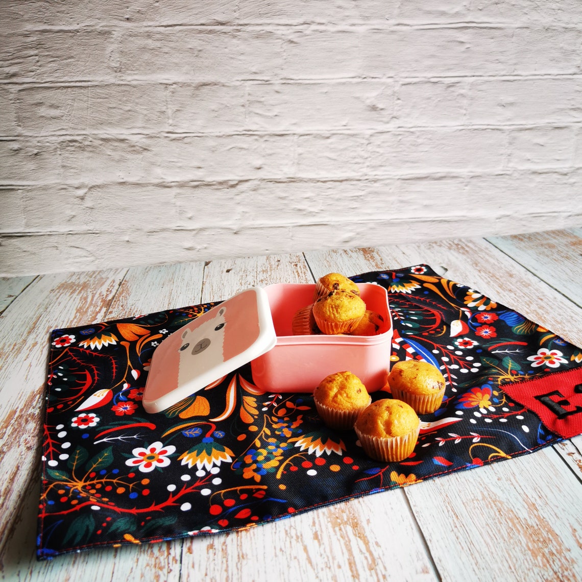 Lunch Bag Set for Kids Placemat for School Sandwich Bag - Etsy