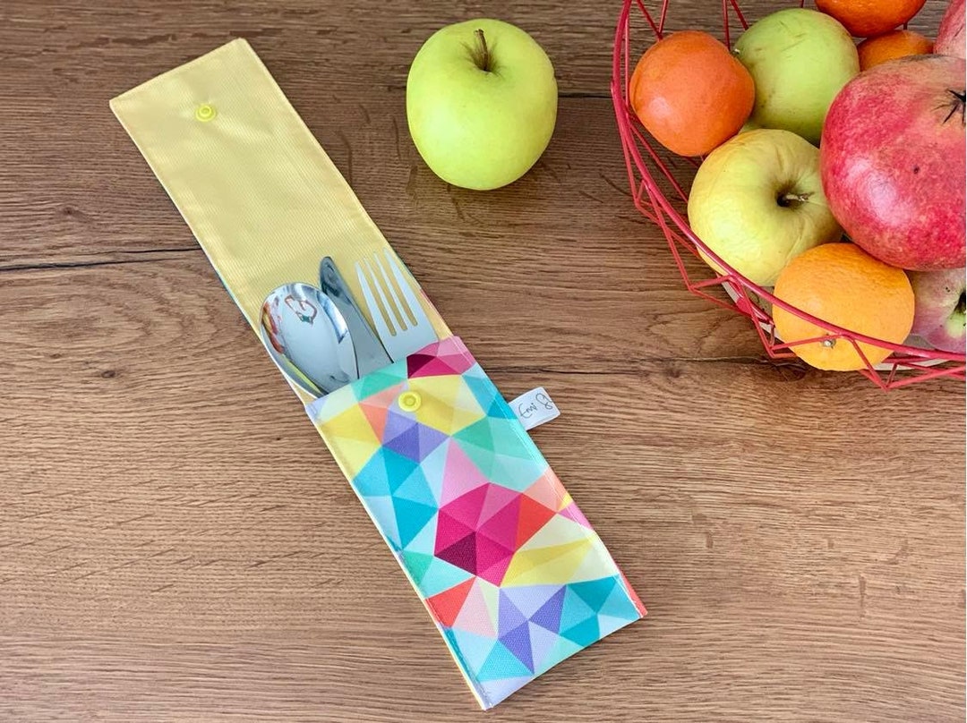 Rainbow Utensil Pouch - Cutlery Pouch for Women, Stylish Pencil Case ...
