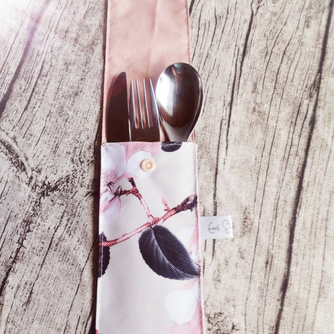 Cutlery and Straw Pouch, Eco-friendly Cutlery Storage, Gift for Women ...