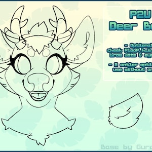Deer Furry Reference Base - .psd .clip & .png Included - Etsy