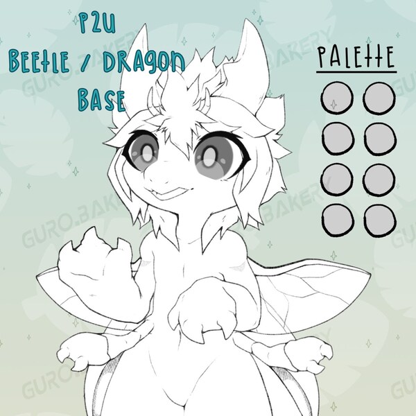 Dragon Fursona Base - Etsy