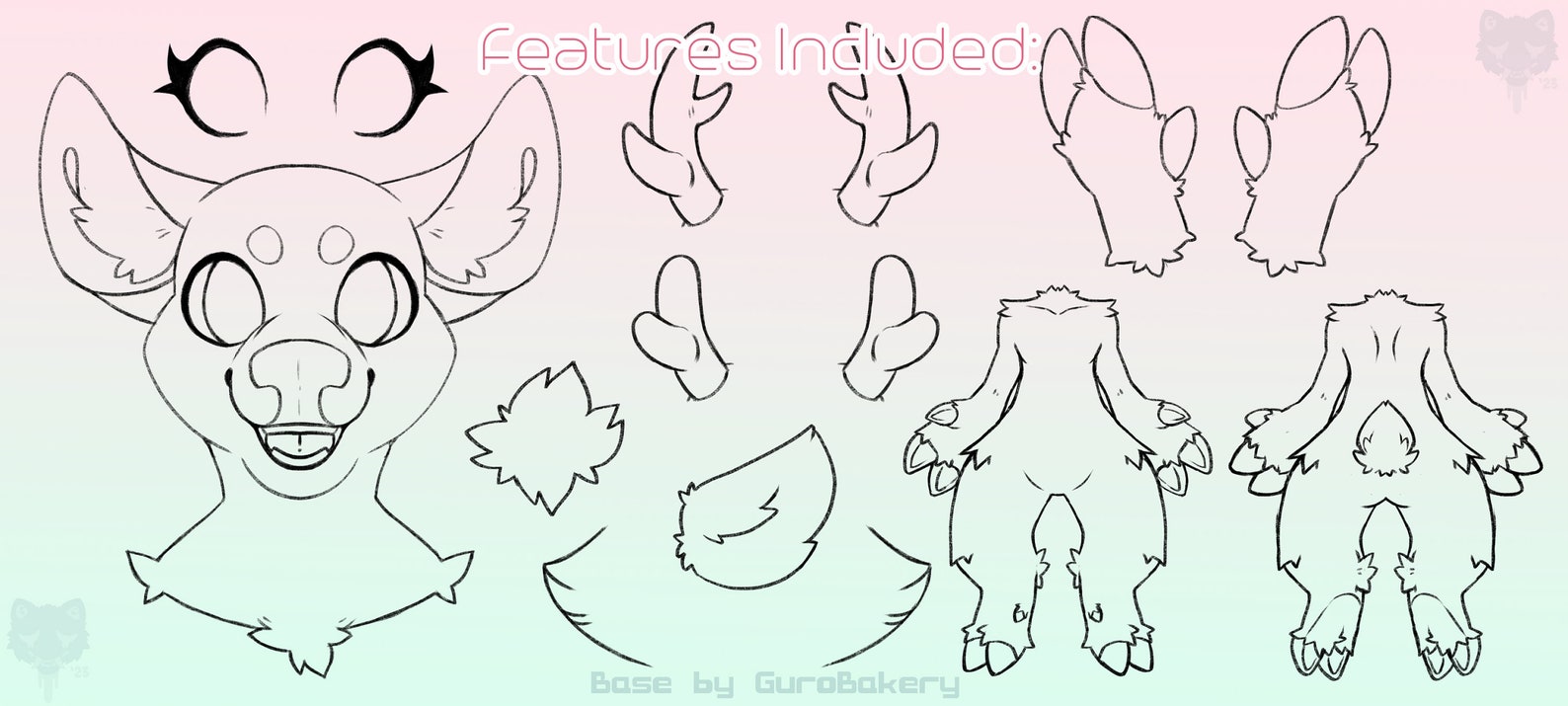Deer Furry Reference Base - .psd .clip & .png Included - Etsy