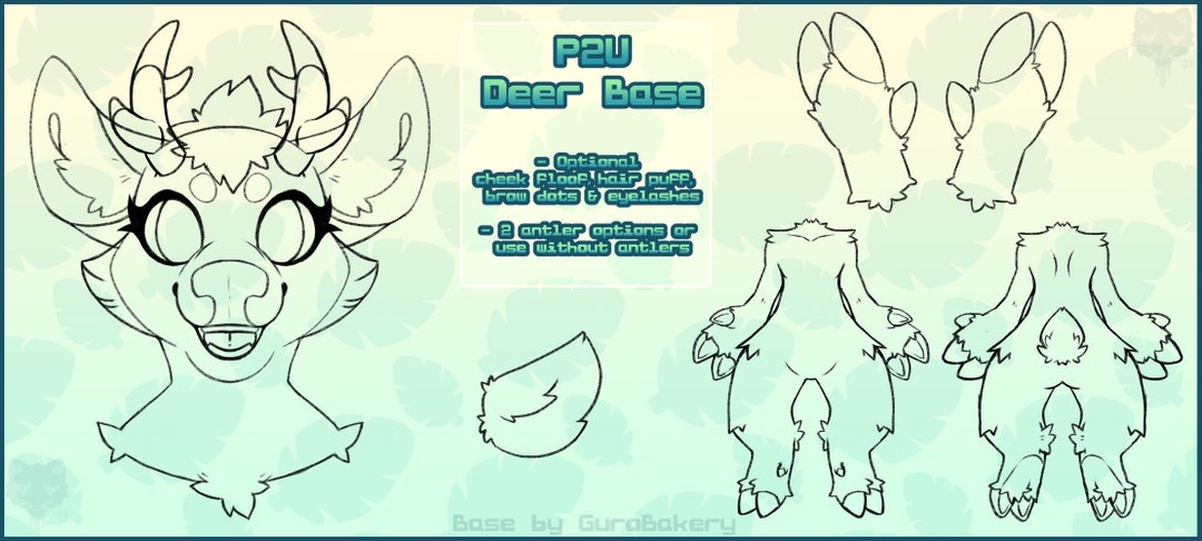 Deer Furry Reference Base - .psd .clip & .png Included - Etsy