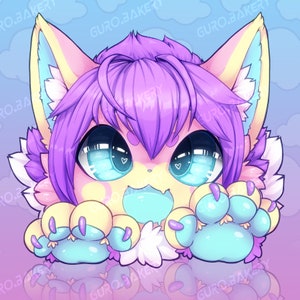 Chibi Beans YCH Digital Furry Art Kawaii Kemono Inspired Cute ...