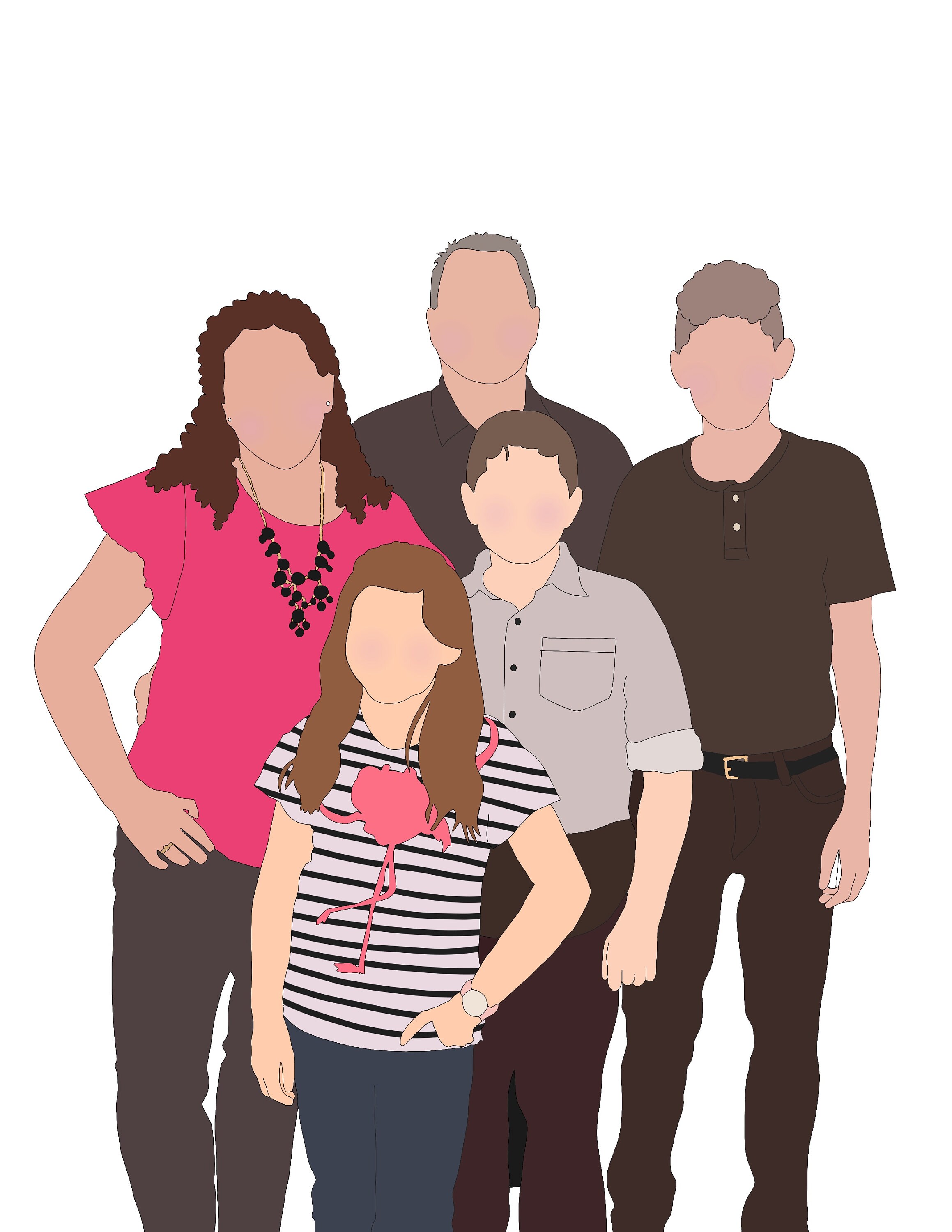 Faceless Family Portraits | Etsy