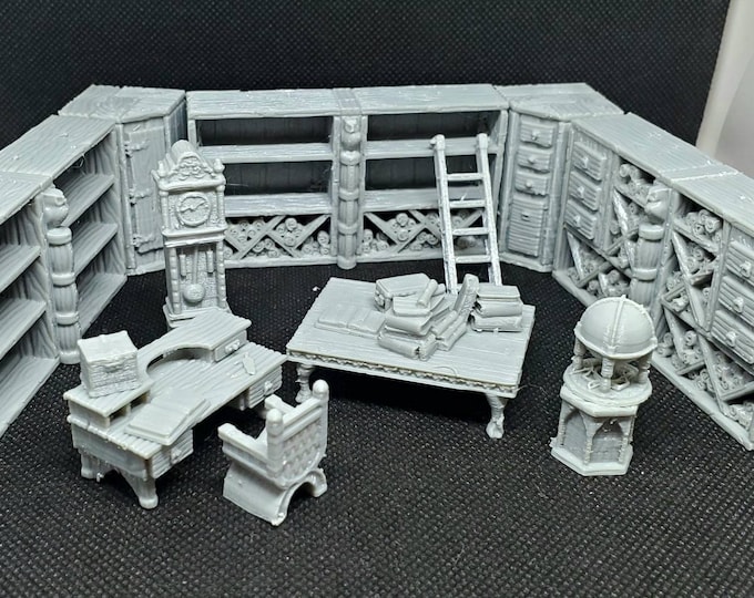Library Dnd Miniature Terrain, Dungeons and Dragons, D&D, Tabletop ...
