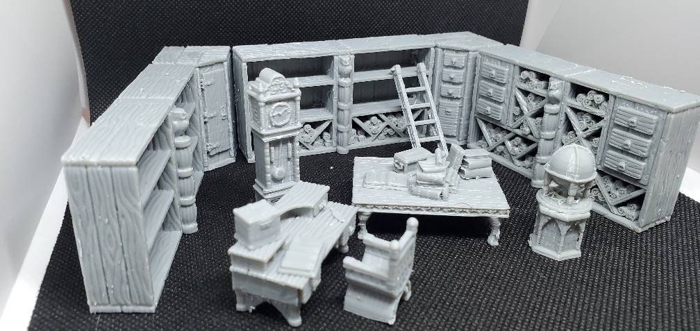 Library Dnd Miniature Terrain Dungeons and Dragons D&D - Etsy
