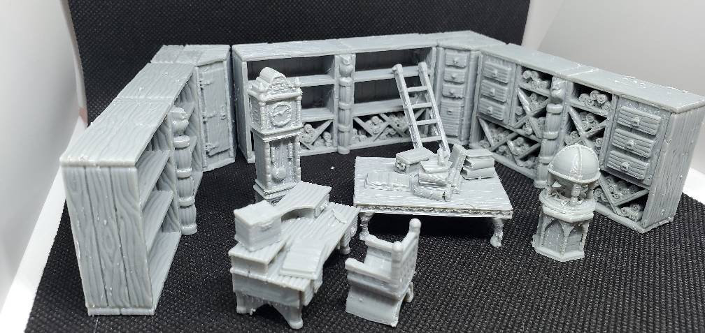 Library Dnd Miniature Terrain Dungeons and Dragons D&D - Etsy