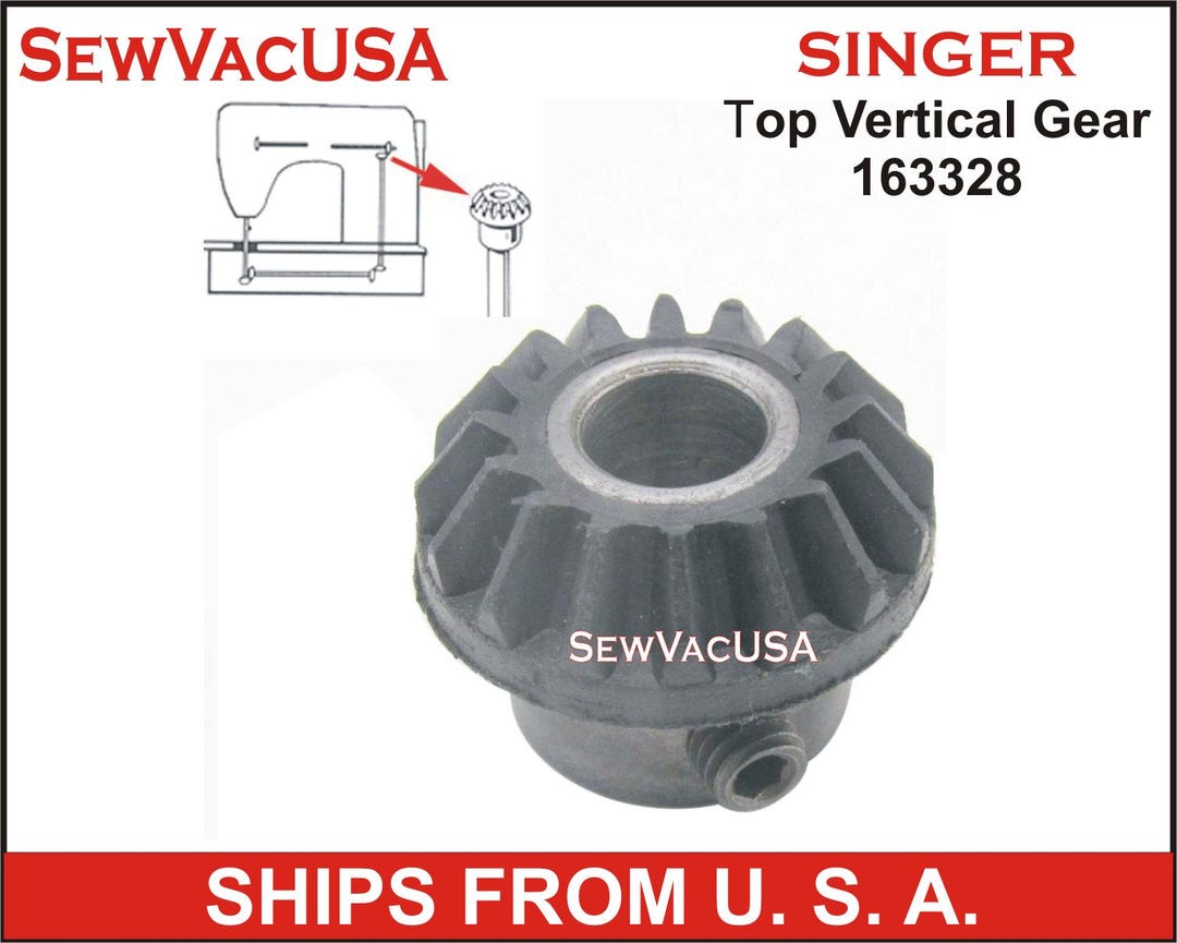 Top Vertical Gear SINGER Part Number 163328 for SINGER Touch & Sew ...