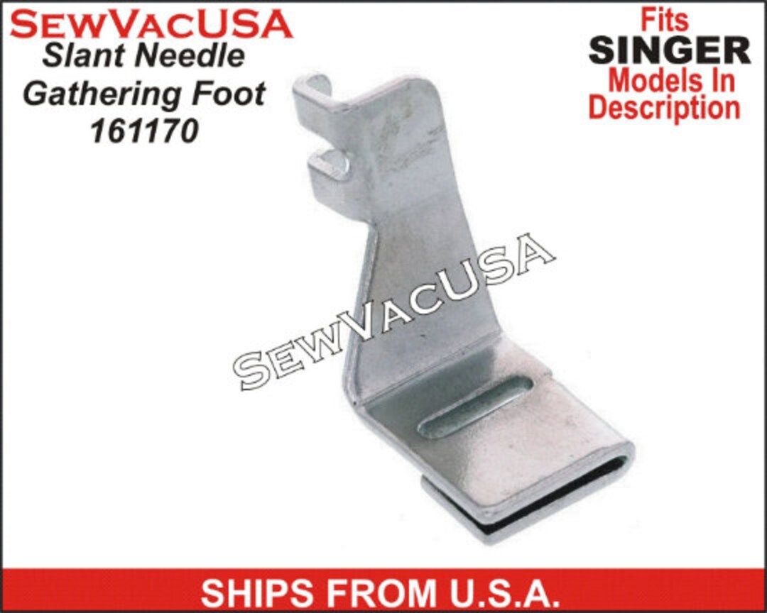 Slant Needle Compatible Double Gathering Foot Singer Part Number 161170 ...