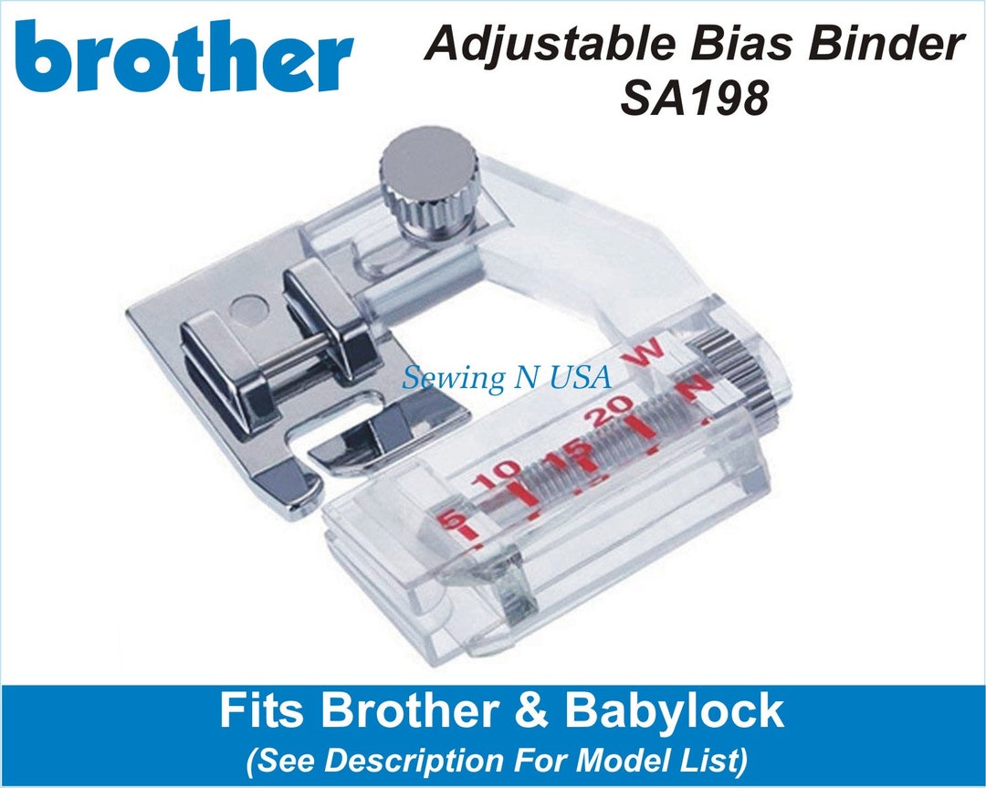 Brother Adjustable Binder Foot SA198 Fits Models in Description & More ...