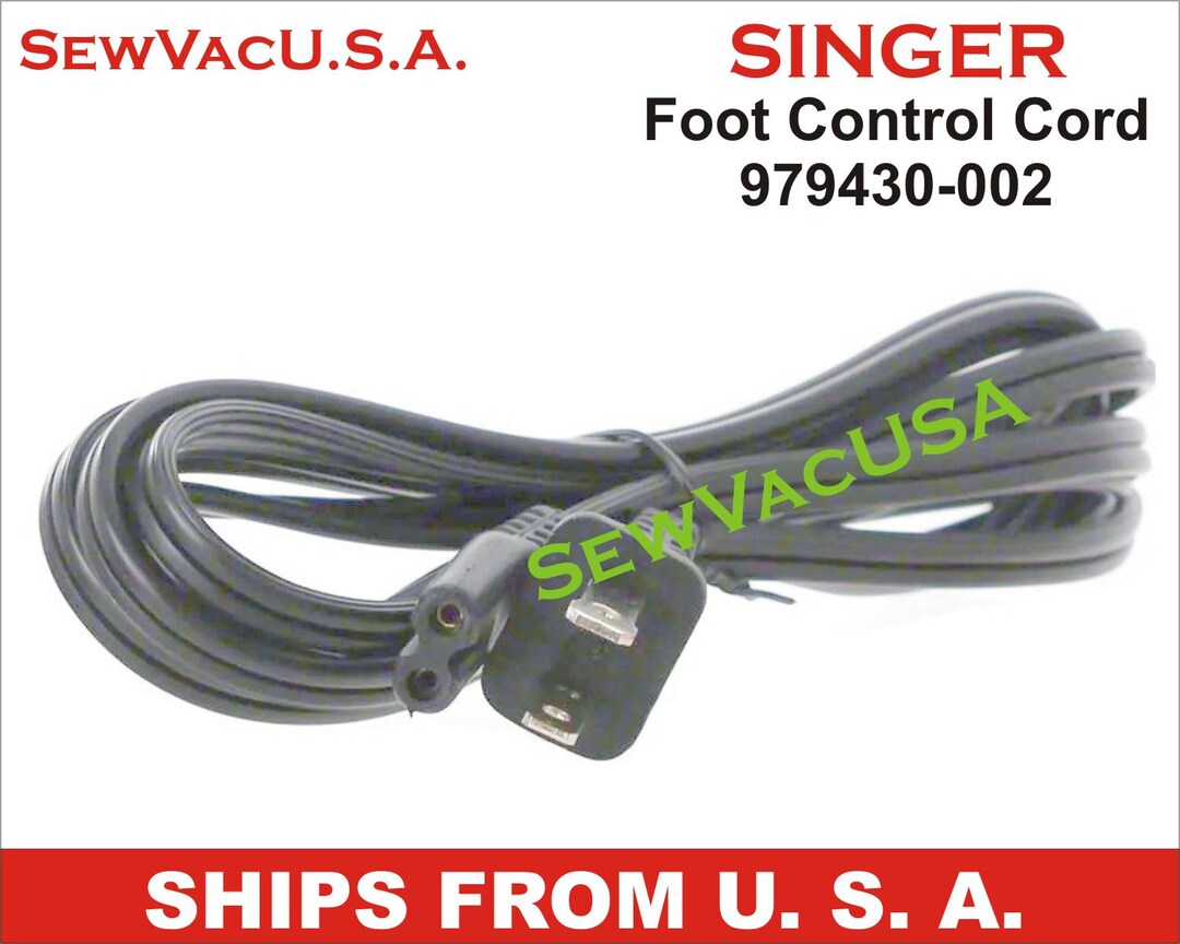 SINGER Power Cord 979430-002 Fits SINGER Models in Description - Etsy