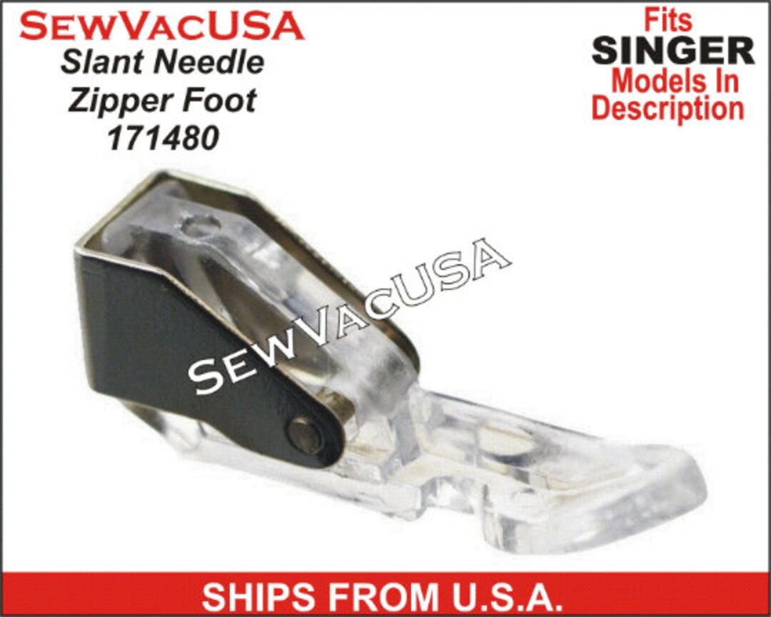 Slant Needle Zipper Foot Singer Part Number 171480 Fits All Slant ...