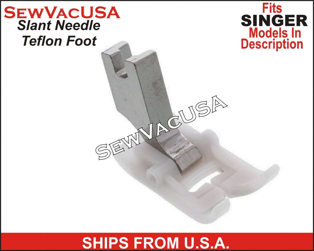 Singer Slant Needle Compatible Non Stick (teflon) Foot 941290000 Fits ...