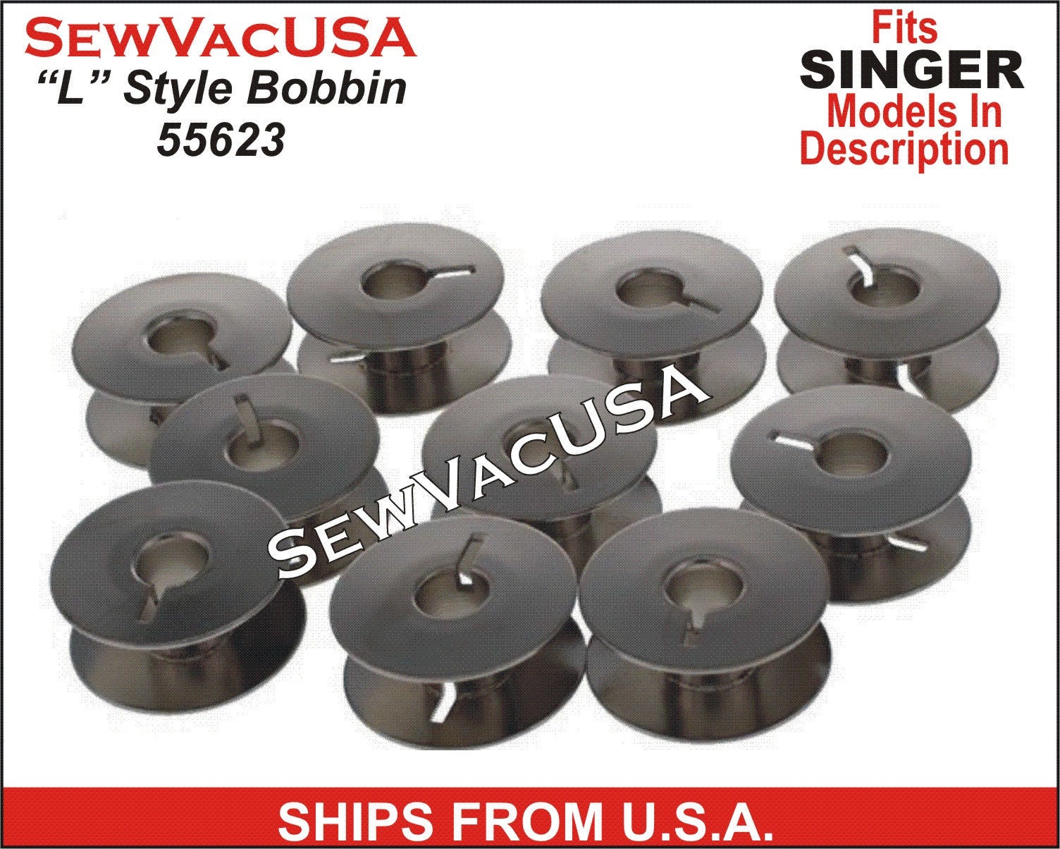 10 Count SINGER Compatible L Style Bobbin 55623 Fits Models in | Etsy