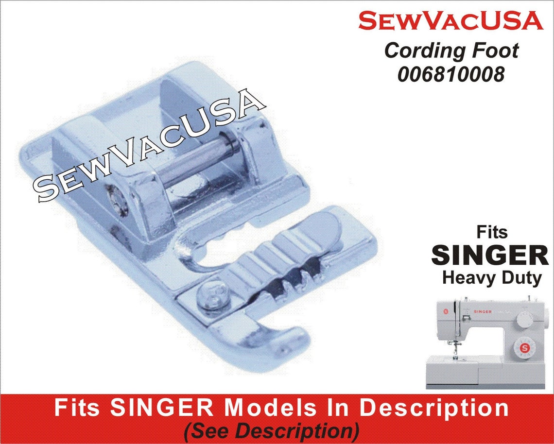 SINGER Compatible Snap on Cording Foot 006810008 Fits Models - Etsy