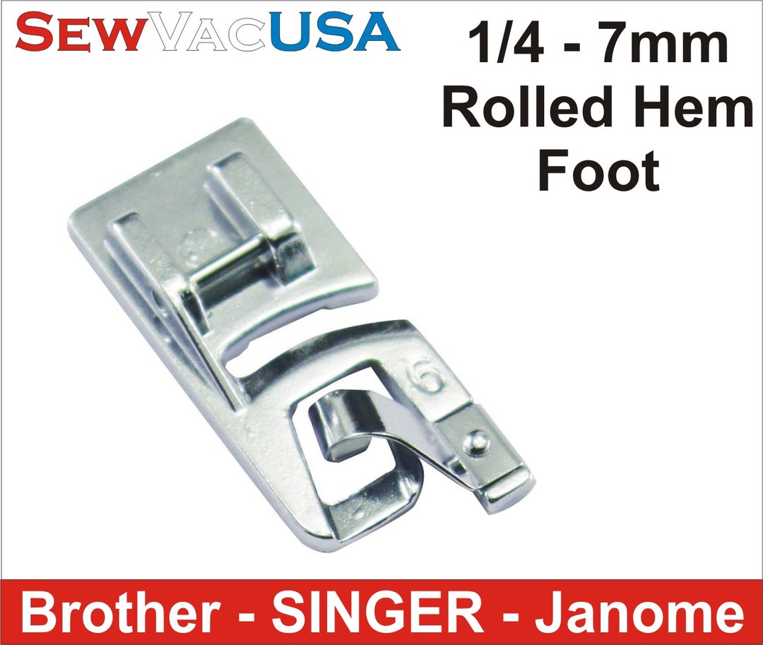 1/4 Inch / 7mm Narrow Rolled Hemmer Fits Singer, Brother, Babylock ...