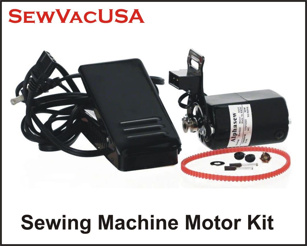 Sewing Machine Motor Kit Complete With Foot Control, Belt Fits SINGER ...