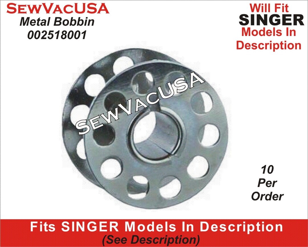 SINGER Class 15 Compatible Metal Bobbin 002518001 Fits All Models Using ...