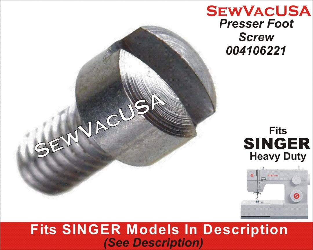 Singer Heavy Duty Compatible Presser Foot Mounting Screw Fits All Heavy ...