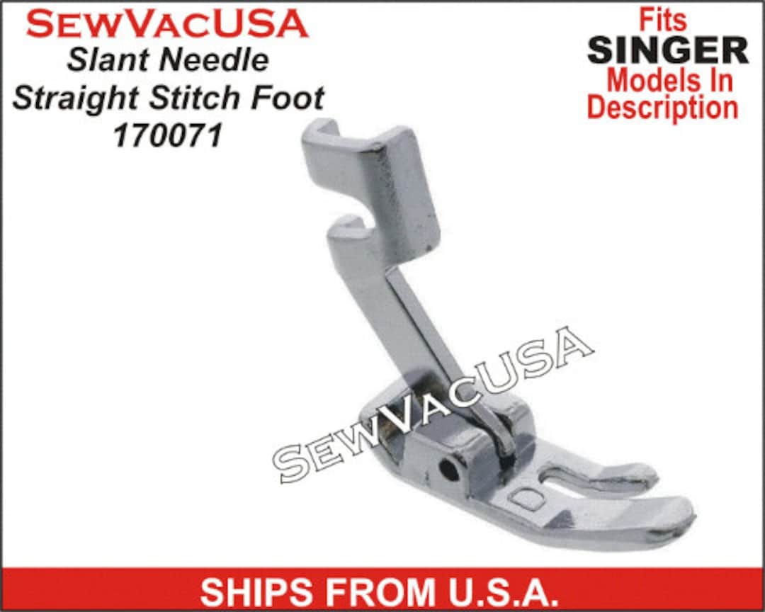 Slant Needle Compatible Metal Straight Stitch Foot Singer Part Number ...