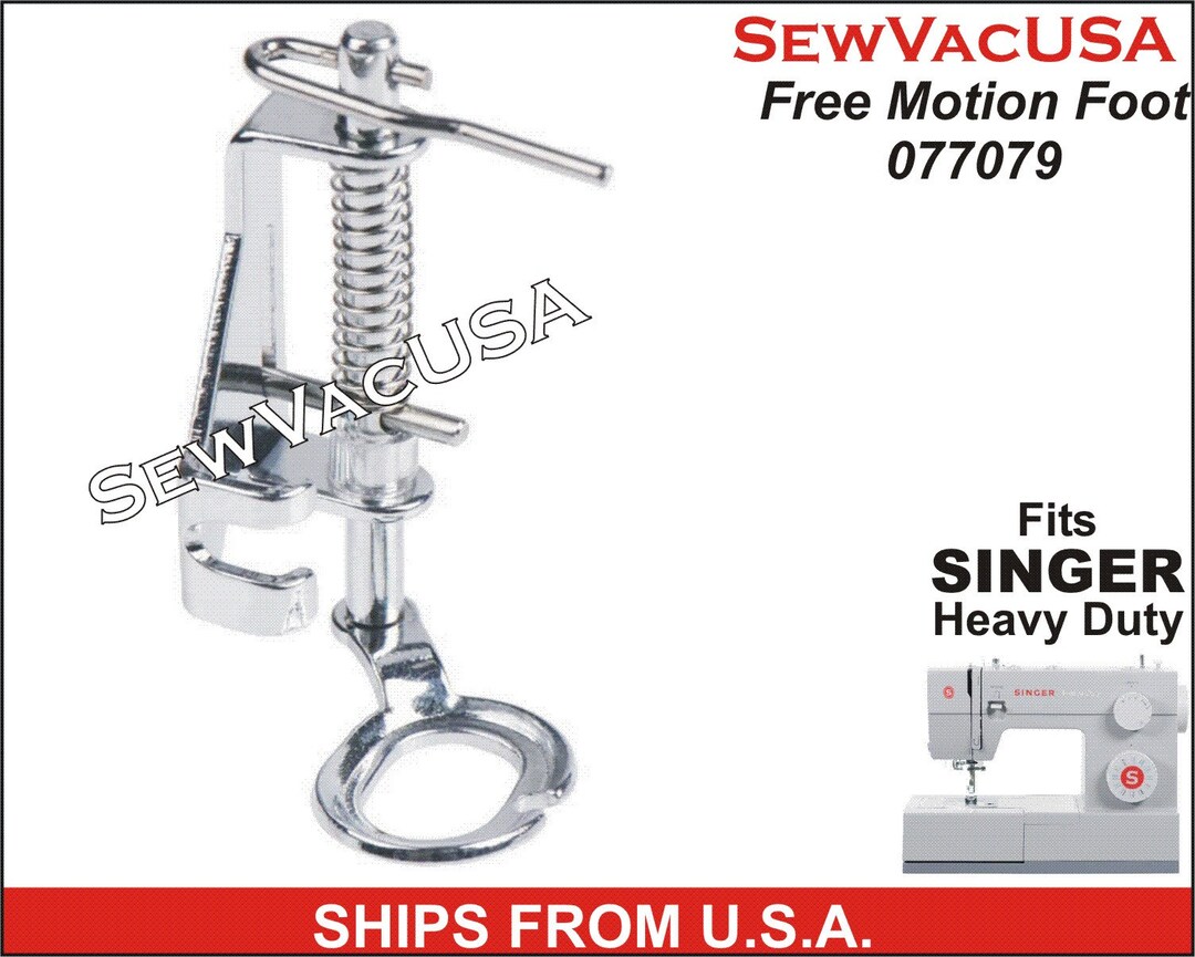 Singer Compatible Metal Free Motion / Darning Foot Fits All Heavy Duty ...
