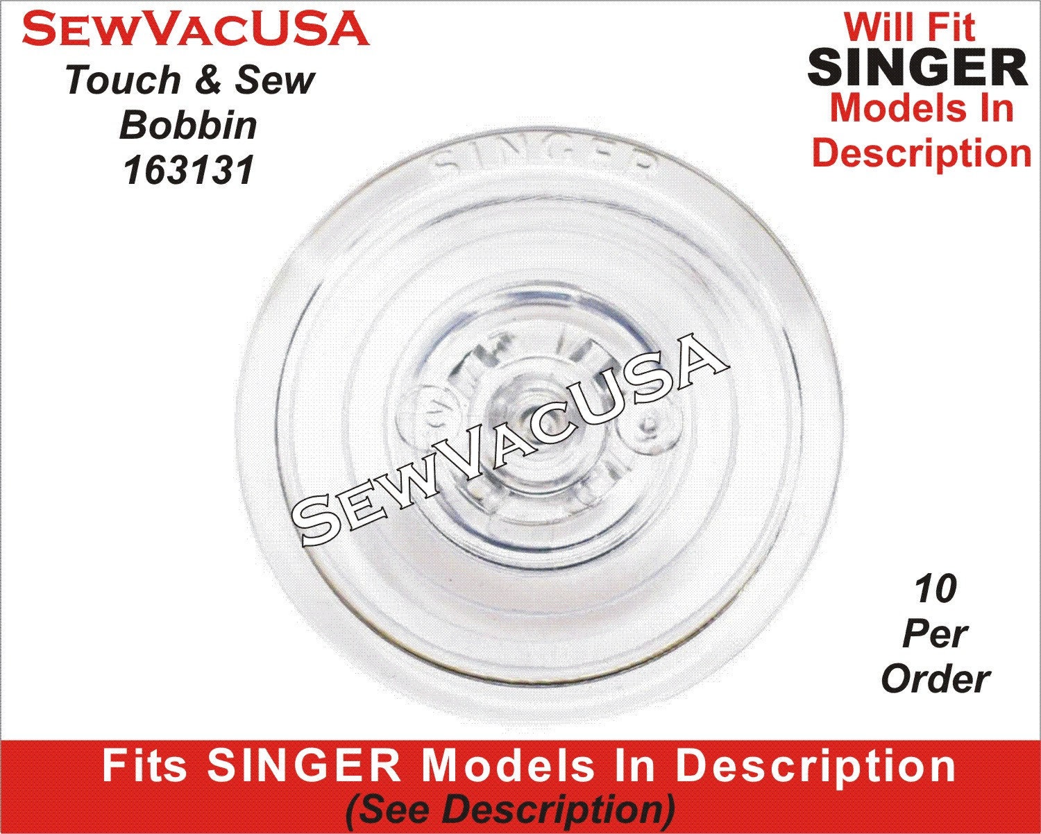 SINGER Touch & Sew Bobbins 163131 Fits All 600 and 700 Class Machines ...
