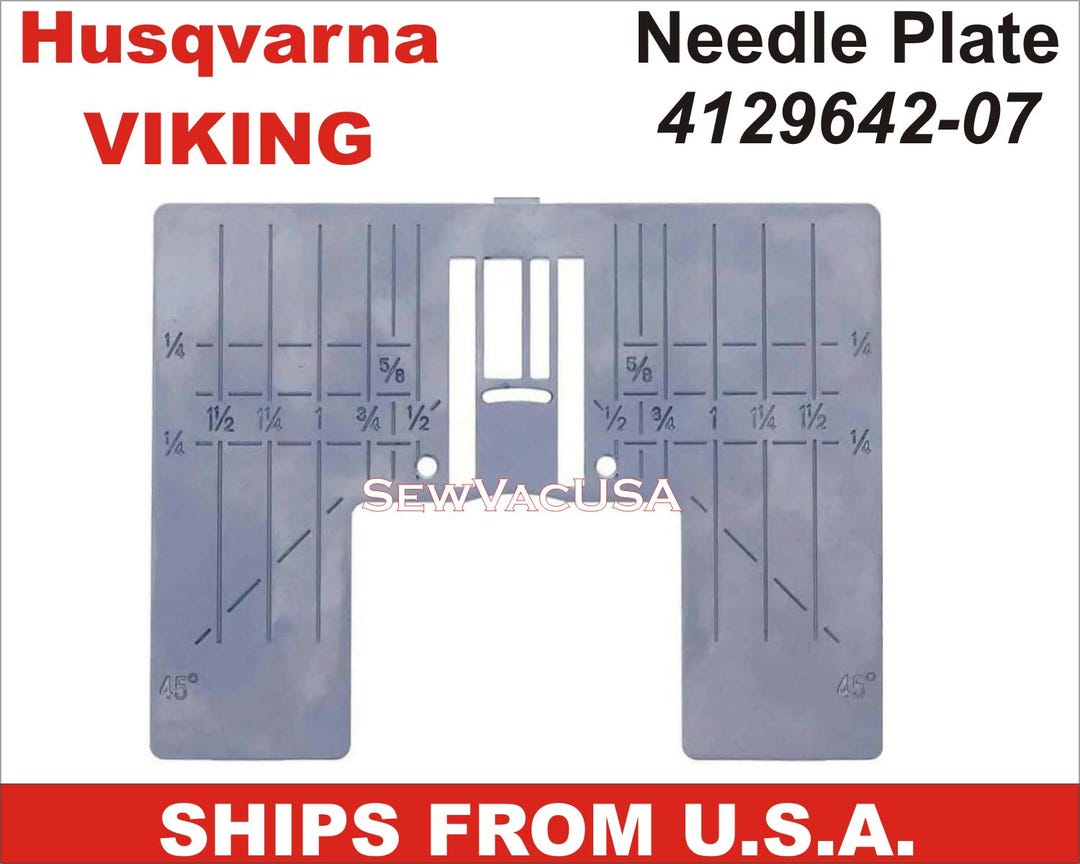 Husqvarna VIKING Zig Zag Needle Plate (with Markings) 4129642-07 Fits ...