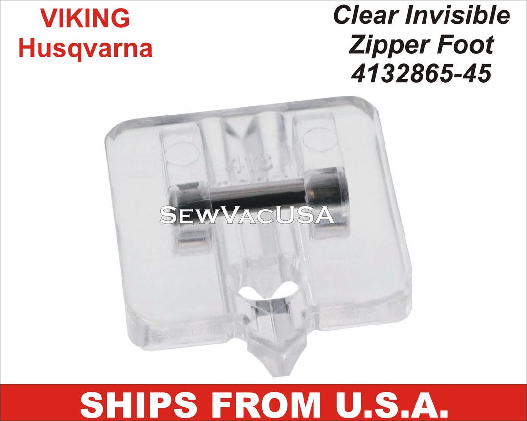 Husqvarna VIKING Clear Invisible Zipper Foot 4132865-45 Fits Designer ...